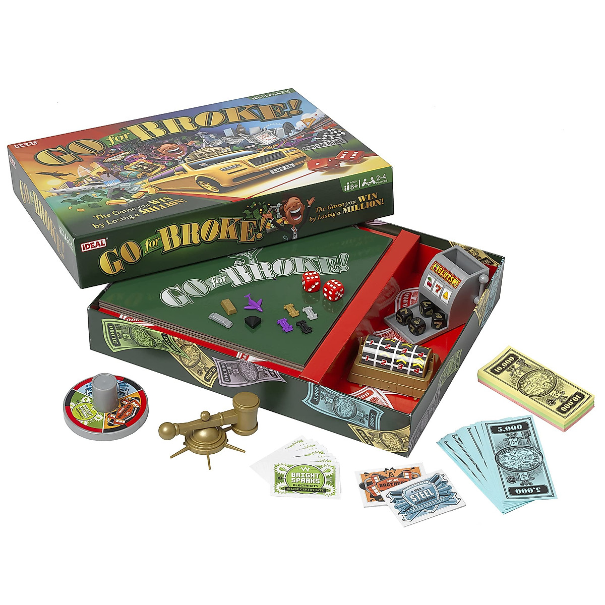 IDEAL | Go for Broke: The Game You Win by Losing a Million!| Classic Games | for 2-4 Players | Ages 8+
