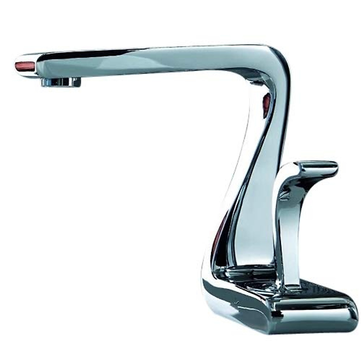 BathSelect Grohe Crane Deck Mount Bathroom & Kitchen Water Faucet - BST2161GB Luxury Mixer Faucet With Single Handle for Hot and Cold Water and Matching Pop-up Drain (Not Included) - Chrome Finish