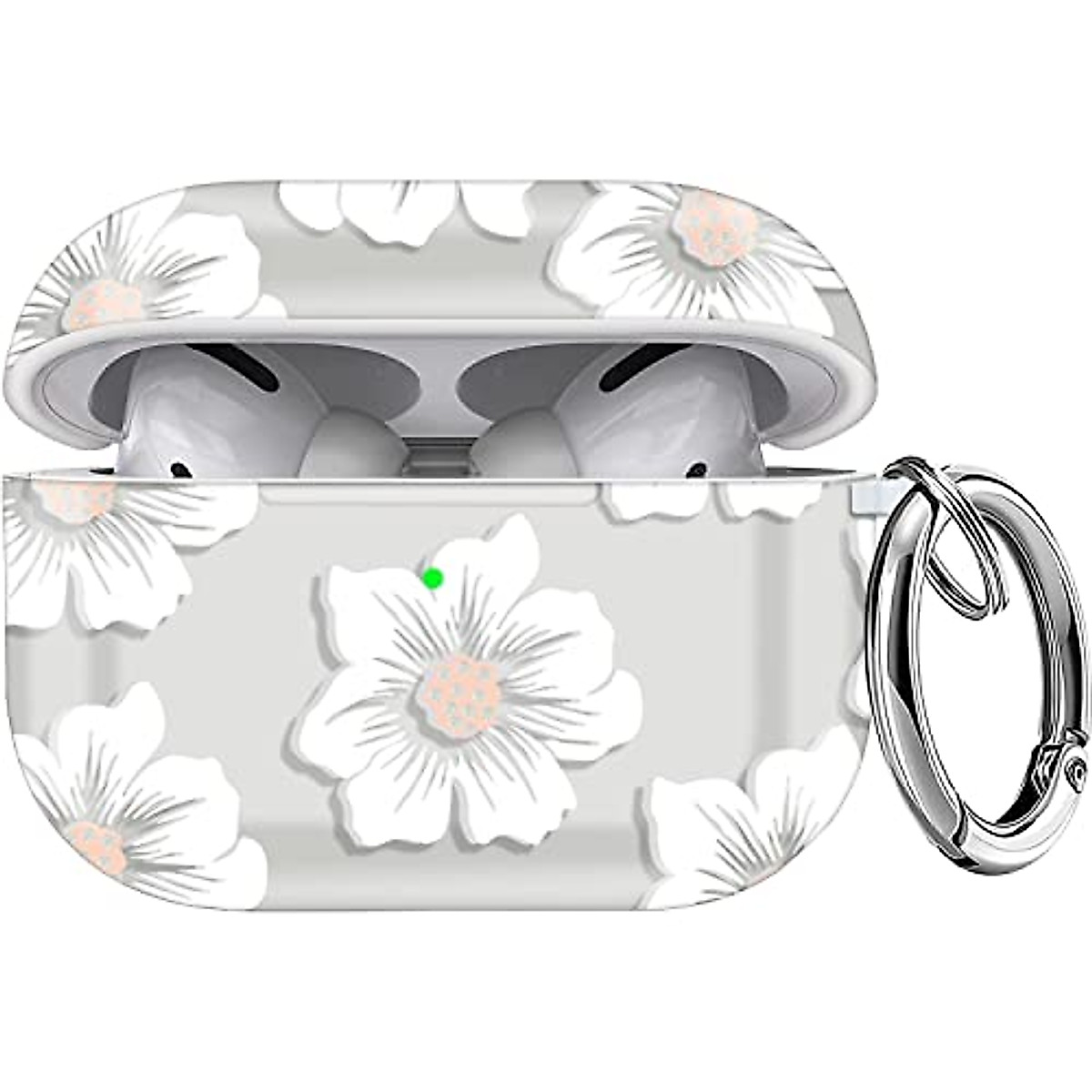 Maxjoy Airpods Pro 2nd Generation Case 2022,Cute Airpods Pro 2nd Generation Case, Airpods Pro 2 Case Cover with Keychain for Women Girls (Morning Flower)