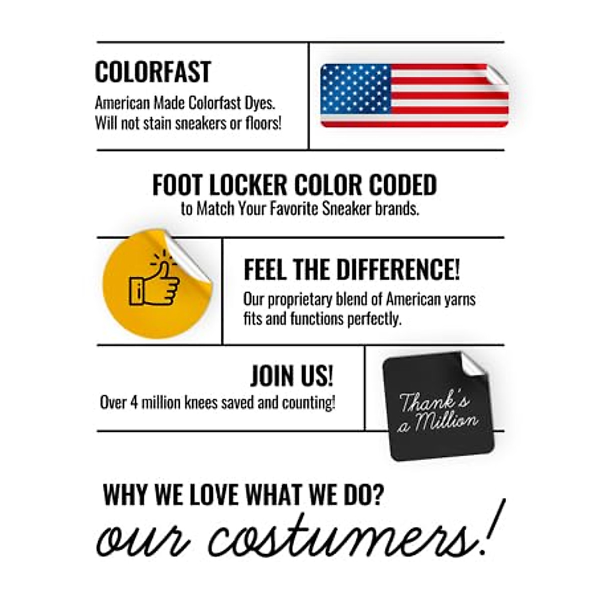 Made in USA | The Original Over Sneaker Dance Socks | Smooth Floors (4 Pairs) (Black/Black/Black/Black)