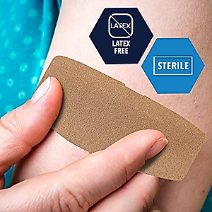 MED PRIDE Sterile Fabric Adhesive Bandages [50 Count]- First Aid Bandages Coated with Hypoallergenic Adhesive & Non-Stick Pad- Latex-Rubber Free Wound Care Bandages- Individual Wrapped- 2” x 4.5''