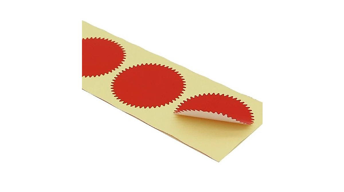 MDLG 100Pcs Red Embossed Certificate Seals Stickers