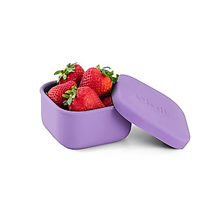 Omie OmieBox Silicone Leakproof Snack Containers To Go, Food Storage Containers with Lid, School Lunch Bento Container - BPA Free, Airtight, Dishwasher and Freezer Safe, Oven Safe - 9.4 ounces