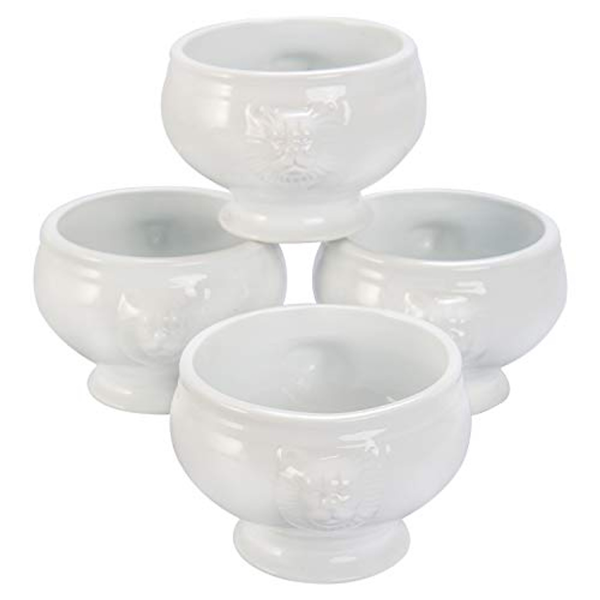 BIA Cordon Bleu Soup Lions Head Bowl, Set of 4, White (900178S4SIOC)