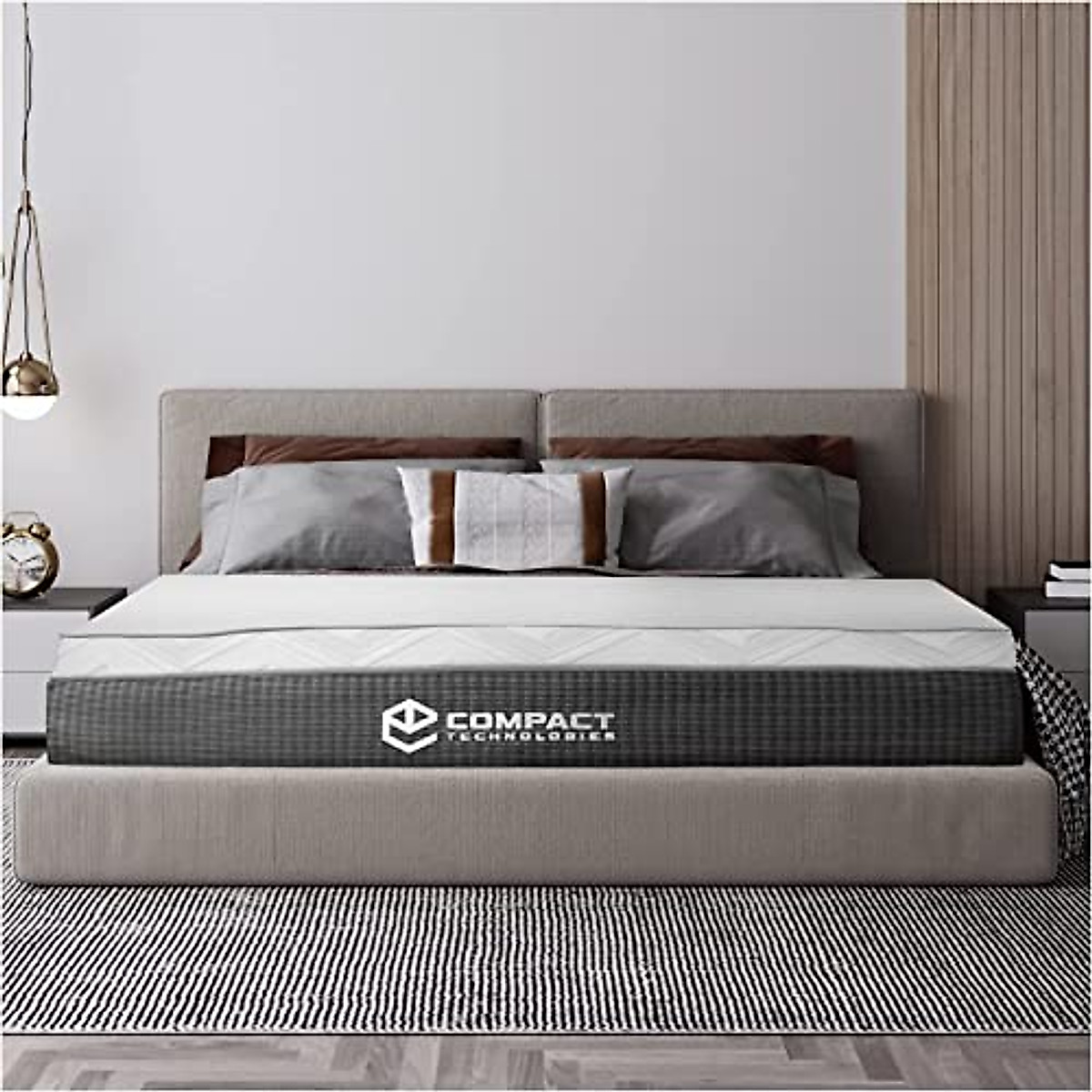 Adjustable 3-mattresses-in-1 Memory Foam Queen Size Bed w/ 2 Pillows & Protector for Best Soft, Medium to Extra Firm Orthopedic Support w/Cool Layers & Removable Topper