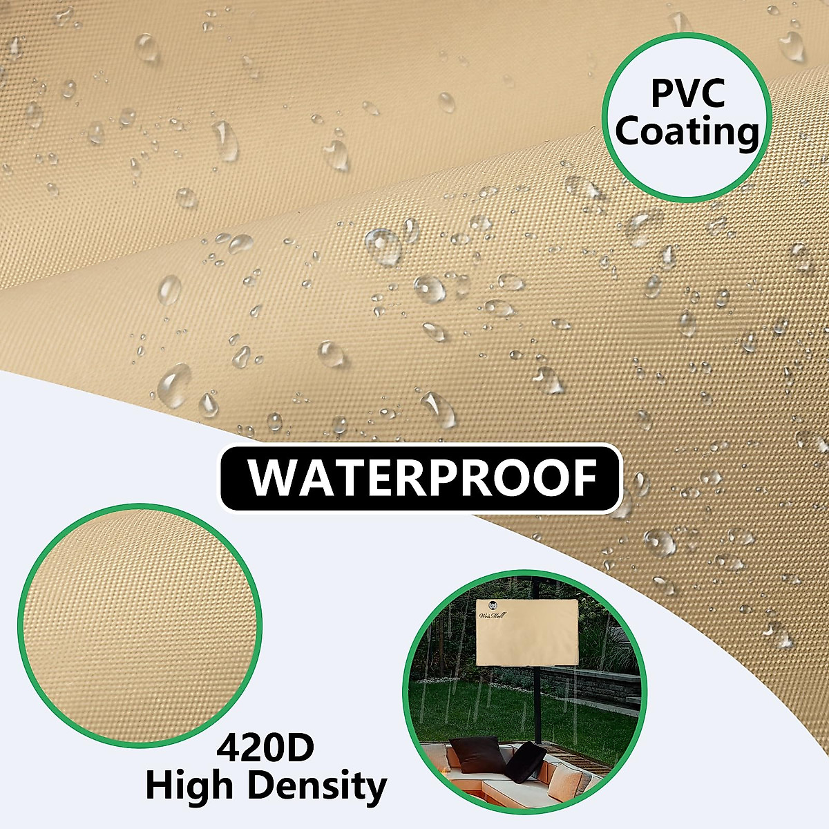 WEIMELL Outdoor Tv Cover for 40 to 43 Inch Weatherproof Waterproof Outside Tv Covers Outdoor 43 Inch Flat Screen TV with Remote Control Pocket 39''W X 25''H X 5.5''D for 40''- 43'' LCD LED