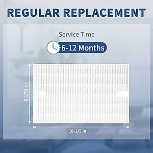 Air Purifier HEPA Filter R Replacement for Honeywell Air Purifier HPA100/200/300 and 5000 Series, 6 Pack True HEPA Filter Compatible with Honeywell R Filter (HRF-R3 & HRF-R2 & HRF-R1)