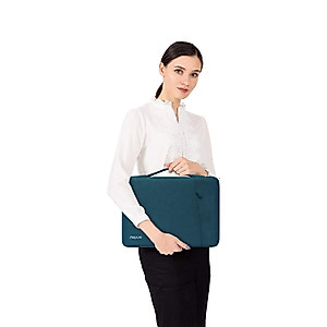 MOSISO Compatible with MacBook Air 13 inch Case 2022 2021 2020 2019 2018 Release A2337 M1 A2179 A1932 Retina Display Touch ID, Plastic Hard Shell&360 Protective Sleeve Bag&Keyboard Skin, Deep Teal