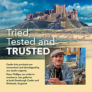 Castle Art Supplies 24 Piece Gouache Tube Set | 24 x 12ml Brilliant, Opaque, Water-Based Colors | Versatile, Easy to Use for Adult Artists, Beginners, Professionals | In Strong, Neat Presentation Box