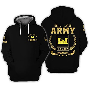 Personalized Army Shirt, Custom Rank Veteran Shirts for Men/Women, US Army Shirt Military Tshirt/Polo/Sweatshirt/Hoodie S-5XL