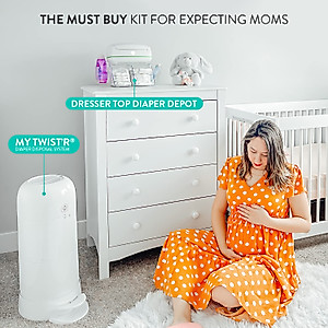 Prince Lionheart Warmies Wipes Warmer Designed for Reusable Cloth Wipes | Soft Glow Nighlight | Includes 1 everFRESH Pillow and 12 Warmies Cloth Wipes