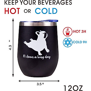 EBE EmmasbyEmma French Bulldog Gifts for Women, Frenchie Lovers Gifts for Women, French Bulldog Yoga, Frenchie Gifts for Women, French Bulldog Lover Gifts, French Bulldog Tumbler