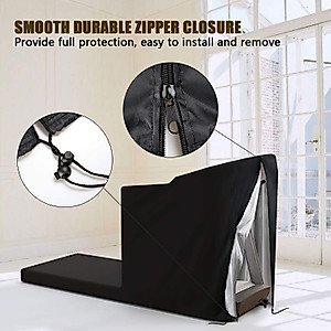 Onlyme Treadmill Covers for Non-Folding Home Running Machines with Zipper & Drawstring, Black (81x37x67 inch )