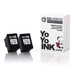 YoYoink Remanufactured Ink Cartridge Replacement for HP 62XL Black Ink (2 Black Cartridges) for HP Printer Envy 5540 5643 5660 5663 7640 7645 Officejet 200 5740 5745 5746