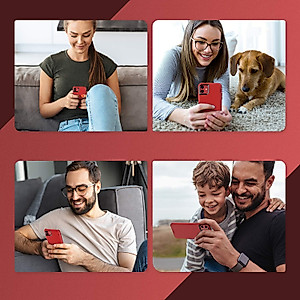 ORIbox for iPhone 13 Pro Max Case Red, [10 FT Military Grade Drop Protection], The Liquid Silicone Heavy Duty Shockproof Anti-Fall Case for iPhone 13 Pro Max,6.7 inch, Red