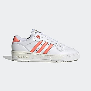 adidas Originals Women's Rivalry Low Sneaker, White/Coral Fusion/Gold Metallic, 8.5