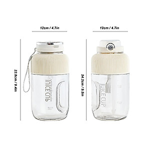 Yosoo Portable Rechargeable Cordless Juicer Blender, 1.2L Mini Juicer Cup with Stainless Steel Blades for Travel Camping Gym Office