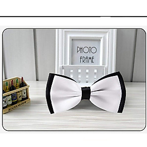 L Wright-King Mens Classic Pre Tied Satin Formal Tuxedo Bowtie Adjustable Black Video Game