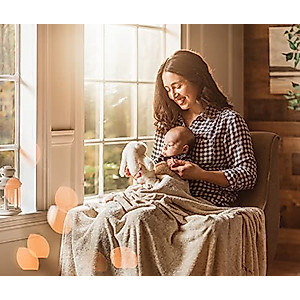 Chanasya Chenille Velvety Texture Decorative Throw Blanket with Tassels Super Soft Cozy Classy Elegant with Subtle Shimmer for Chair Couch Bed Living Bed Room Ivory Throw Blanket (50x65 Inches) Cream