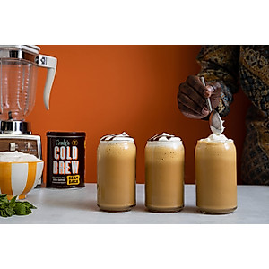 Grady's Cold Brew Coffee | Original - Brewed Strong | New Orleans Style Cold Brewed coffee Concentrate | Medium Roast Gourmet Coffee | Coffee Can | 4 Bean Bags | 12 Servings Per Can