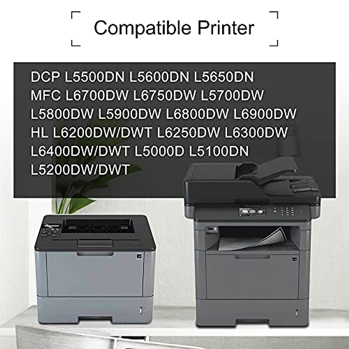 (2 PK,Black) TN820 TN-820 High Yield Compatible Toner Cartridge Replacement for Brother DCP L5600DN L5500DN L5100DN L5650DN L6200DW HL L6200DW L6250DW /DWT L6400DW /DWT L5200DW L6300DW Printer