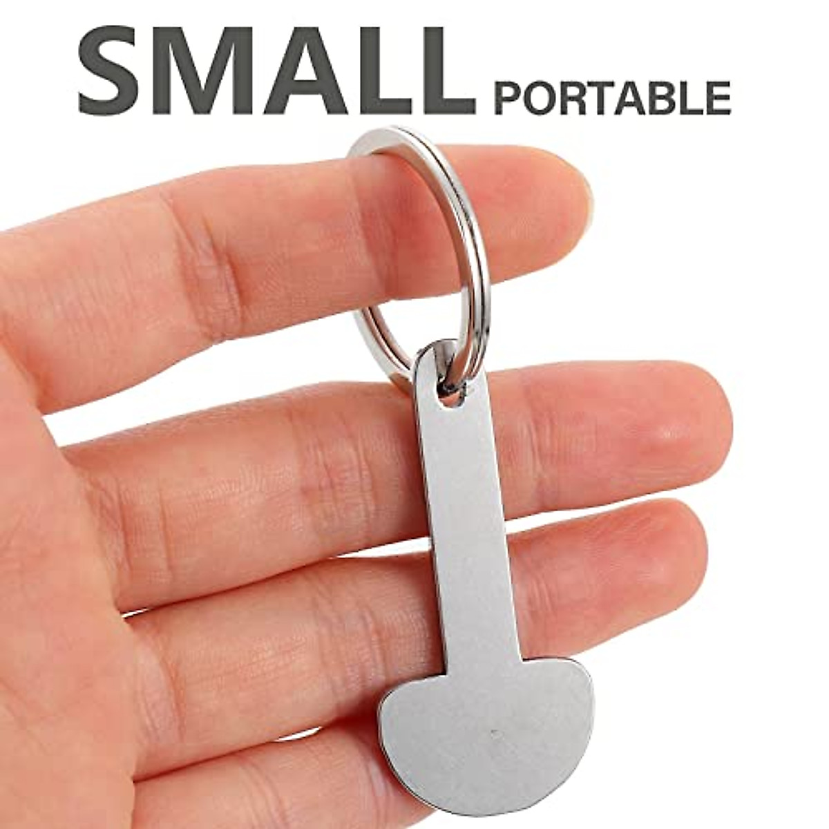 Tofficu 4pcs Trolley Tokens Key Ring Shopping Trolley Tokens Keychain Release Token Coin Keyring Small Aldi Quarter Holder Keychain for Grocery Shopping Cart