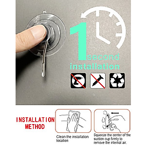 TUGEUNYU 15 Pack Suction Cup Hooks,Thicken Transparent Reusable Suction Cups for Glass/Kitchen/Bathroom/Shower Wall/Window/Door,Holds up to 4 lbs (Iron Hook-B)