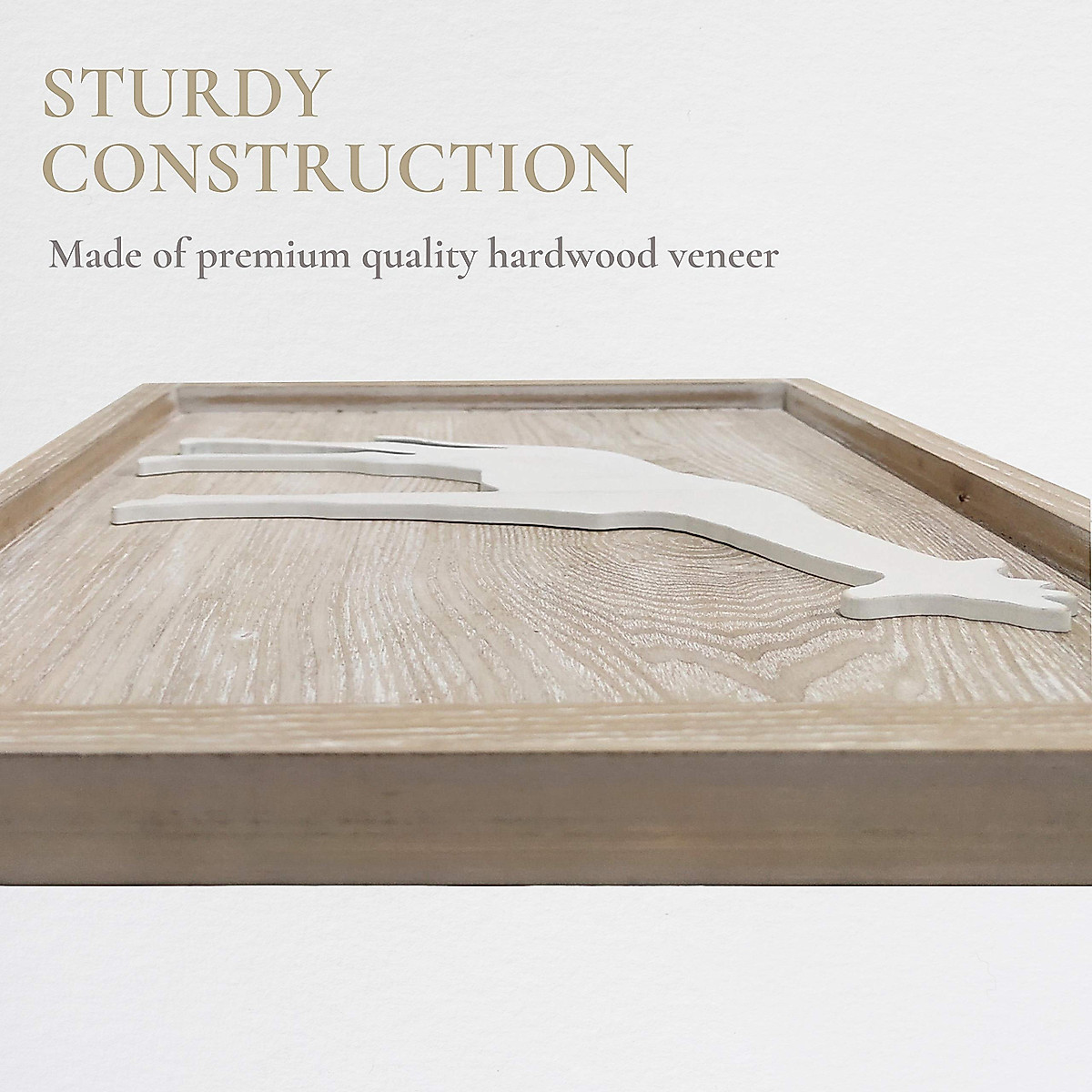 Bon et Beau 16×12 Inch Wood Cut-Out Giraffe Wall Decor - Neutral Wall Art for Baby Girl Baby Boy Nursery, Kids Room, Playroom Decor