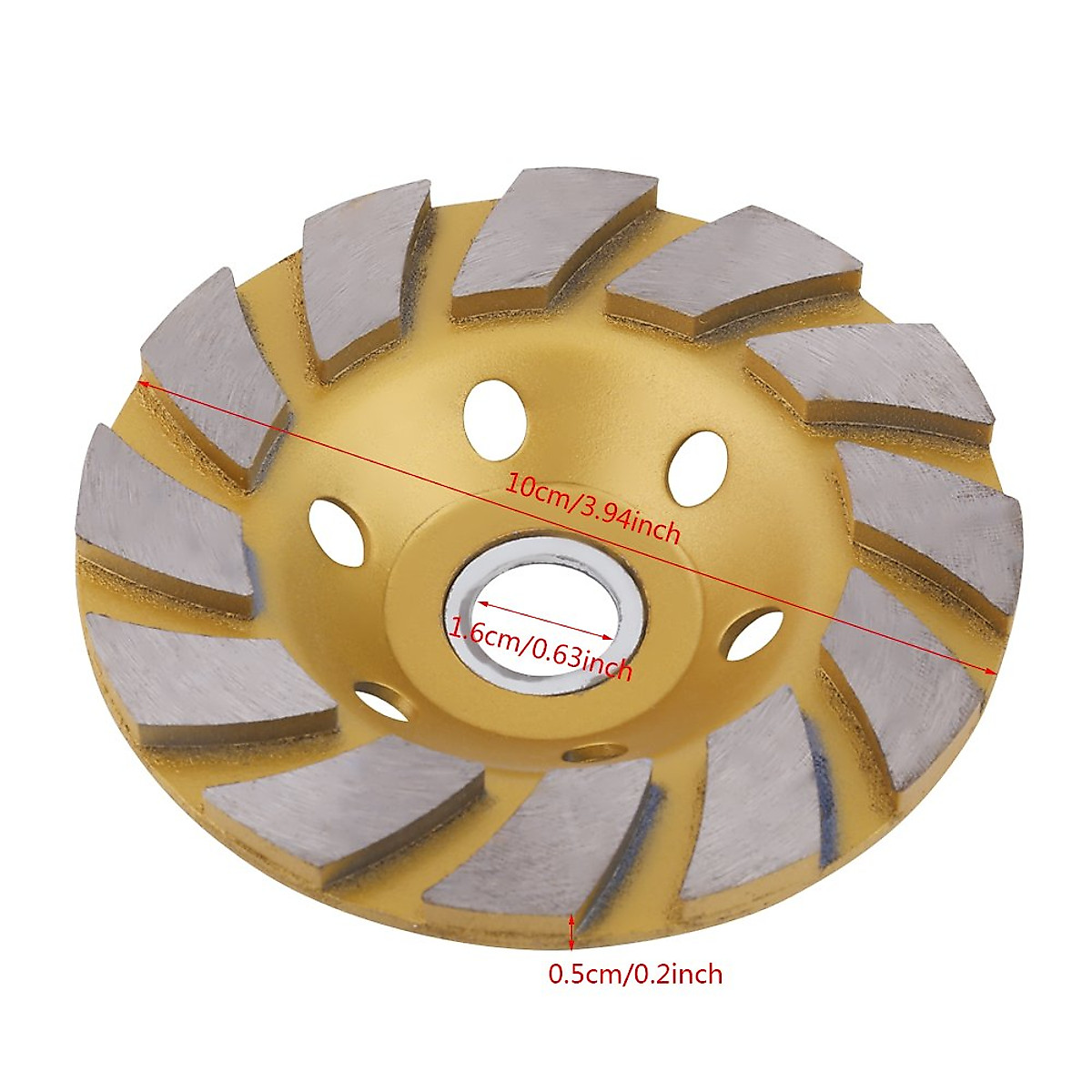 10cm Segment Grinding Wheel Disc 6 Holes for Marble Concrete Stone for Grinding Concrete