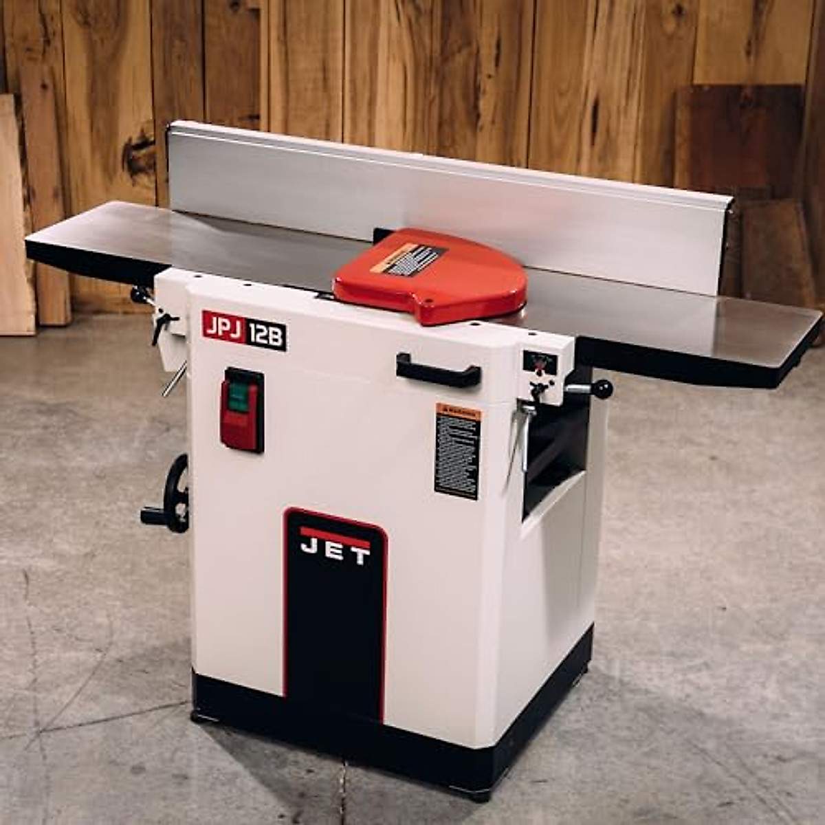JET 12-Inch Planer/Jointer, Helical Cutterhead, 3 HP, 230V 1Ph (Model JPJ-12BHH)