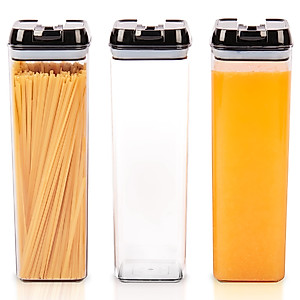 RedWoodBest Airtight Food Storage Containers Durable Food Containers to Keep Food Fresh – Tidy Your Kitchen Using Our Pantry Storage – Airtight Containers for Organizing - 3pc set