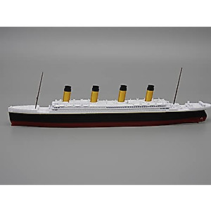 RMS Titanic Model 1 Foot in Length w/Floating Iceberg Model Included, White, 1 FT LONG