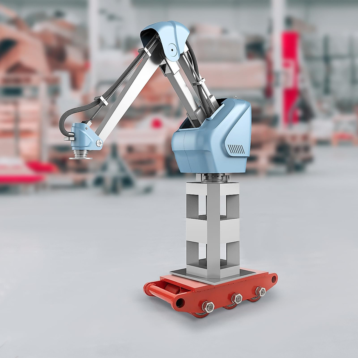 HETEPPTR Machinery Mover 8T Heavy Duty Dolly Skate Roller 17600lbs Machinery Skate Dolly with 360°Rotation Cap and 6 Rollers for Transportation (Red)