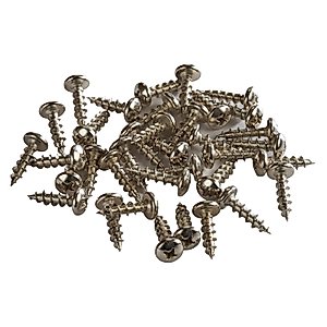 #10 x 3/4" Coarse Deep Thread Phillips Pan Head Screws Nickel Plated, 100 Pack ROKS10X34PPCNP