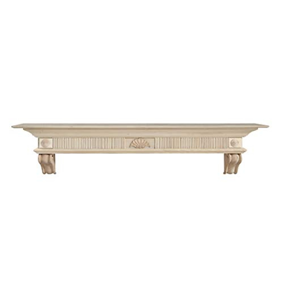 Pearl Mantels ARYB60416 Elegantly Detailed Wood Mantel Shelf, 60", Unfinished