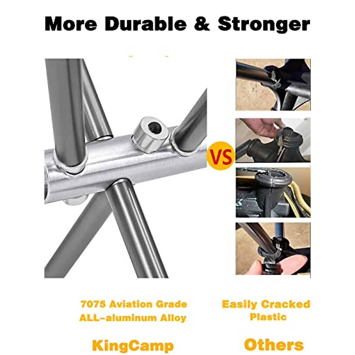 KingCamp Ultralight High Back Folding Camping Chairs Adults with Armrest, Upgrade All-Aluminum Alloy Bracket, Lightweight Camping Chair Camp Compact Portable Outdoors with Carry Bag