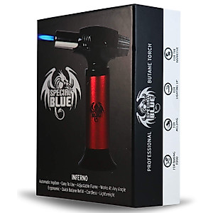 Special Blue Inferno Professional Butane Torch (Red)