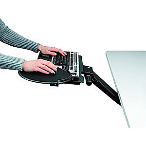 Fellowes 8029801 Keyboard Tray,Sit/Stand,21-3/4-Inch Track,19-Inch X10-5/8-Inch,Black