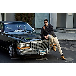 Jousen Men's Fashion Sneakers Leather Retro Casual Shoes for Men Breathable Dress Mens Sneakers (AMY5100A Brown 08)