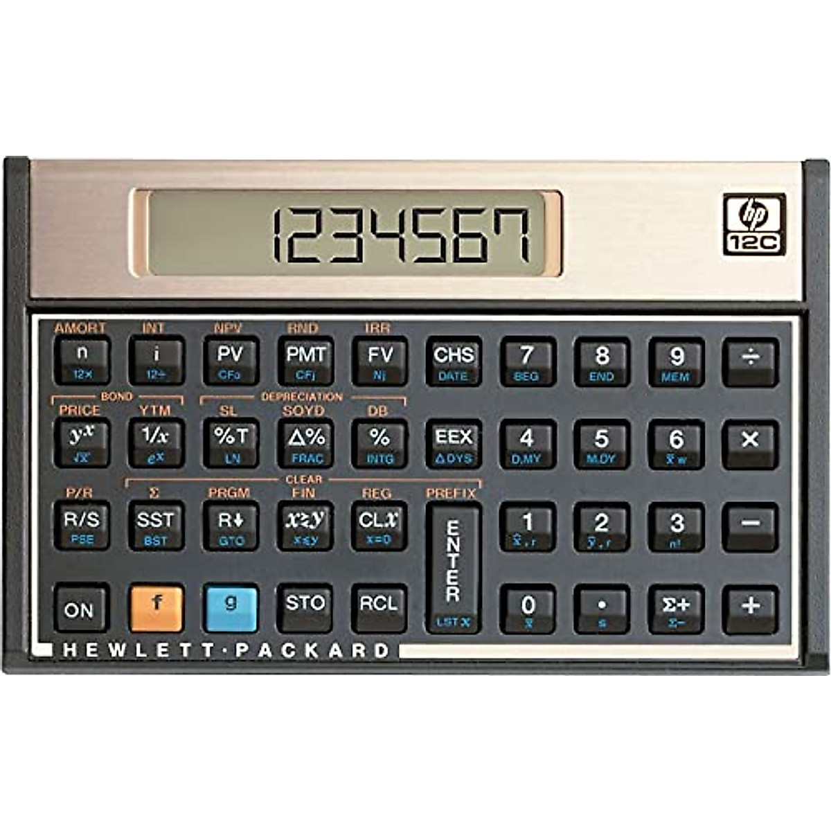 HP 12C Financial Calculator, 120 Functions, 5 x 3-1/8, 10-Digit LCD