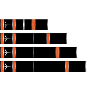 White Water Archery Laminated Orange Icon Logo Crest Arrow Wraps 15 pk Choose Length Width (7, 1)