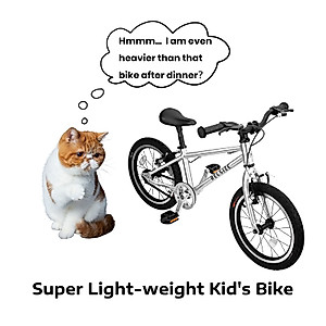 A11N SPORTS BELSIZE 16-Inch Belt-Drive Kid's Bike, Lightweight Aluminium Alloy Bicycle(only 12.57 lbs) for 3-7 Years Old