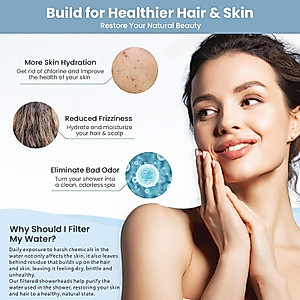 Nuodan Filtered Handheld Shower Head - High Pressure 3 Spray Setting Showerhead Filter For Hard Water - For Dry Skin & Hair