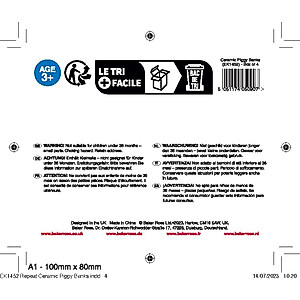 Baker Ross EK1452 Piggy Banks - Pack of 4, Creative Art and Craft Supplies for Kids to Make, Personalise and Decorate, Ceramic, 7.5cm