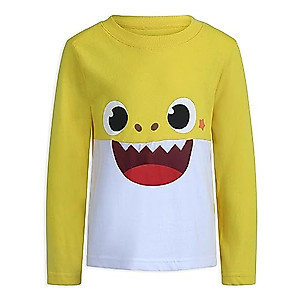 Nickelodeon Baby Shark Boys Long Sleeve Shirt and Pants Set for Infant, Toddler and Little Kids