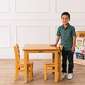 ECR4Kids 24in Square Hardwood Table with 22in Legs, Kids Furniture, Honey