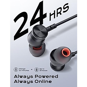 Rythflo Bluetooth Headphones, aptX-HD Wireless 5.0 Bluetooth Earbuds w/Mic in-Ear Magnetic Neckband Earphones 30Hrs Playtime, IPX7 Sweatproof Deep Bass Headset for Phone Call Music Sports
