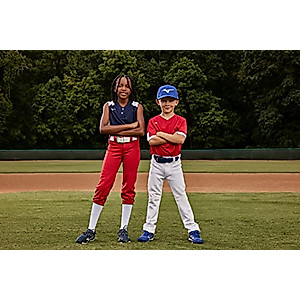 Mizuno Girls Youth Belted Low Rise Fastpitch Softball Pant, , Youth X-Large,Red