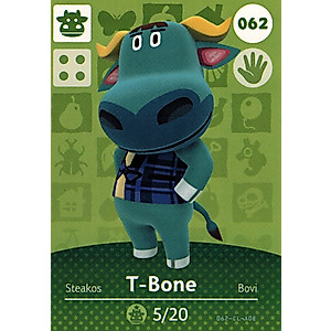 Animal Crossing Happy Home Designer Amiibo Card T-Bone 062/100