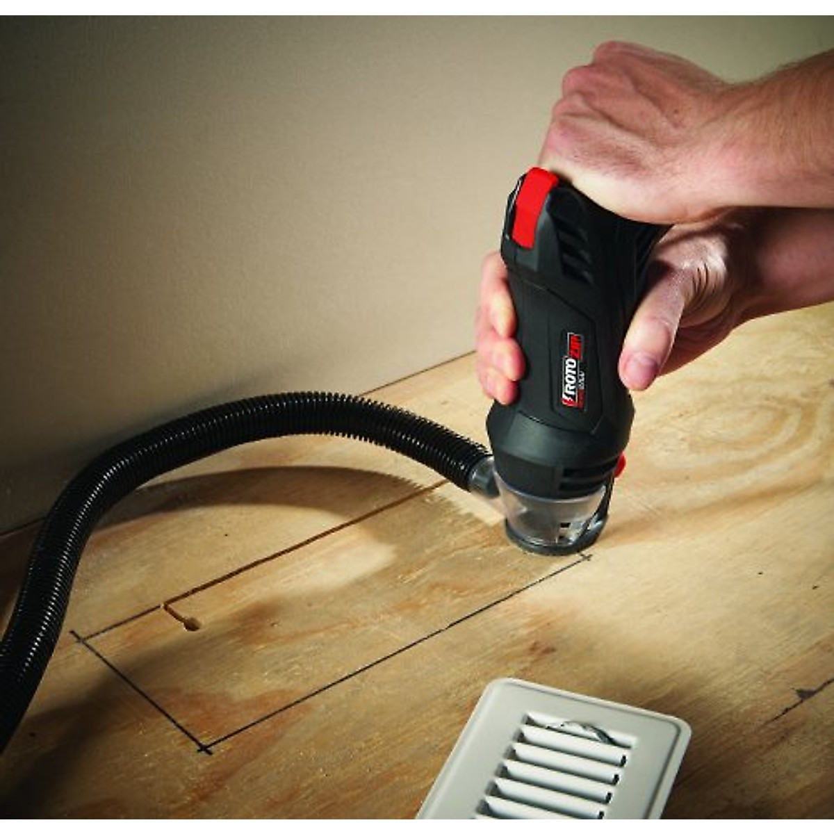 Rotozip SS355-10 5.5 Amp High Performance Spiral Saw Tool Kit with (3) Collects and (2) Bits, Compact & Lightweight - Ideal for Plunge Cuts, Freehand Cuts, and Cut-Outs